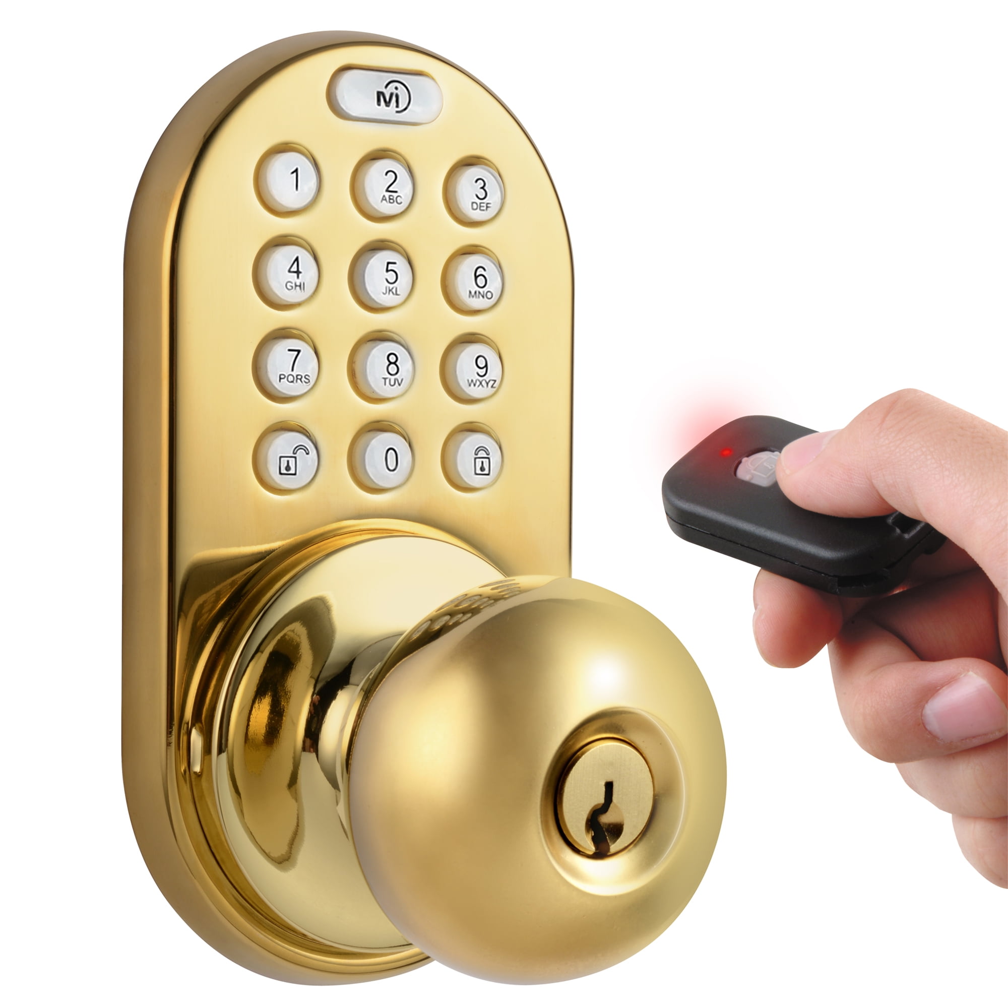 MiLocks Keypad Knob Polished Brass - Walmart.com