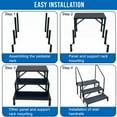 AIHOME 3 Step RV Stairs Mobile Home Stairs Outdoor Spa Step Ladder RV ...
