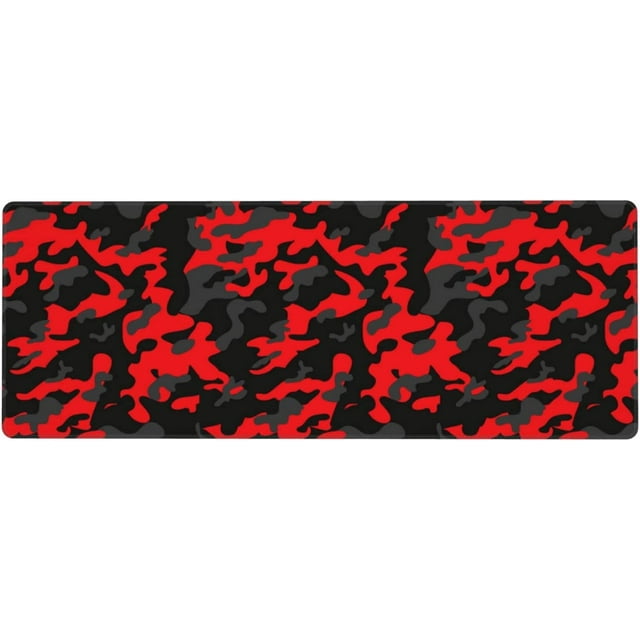 Red and Black Camouflage Large Mouse Pads Rectangle Long Extended Big ...