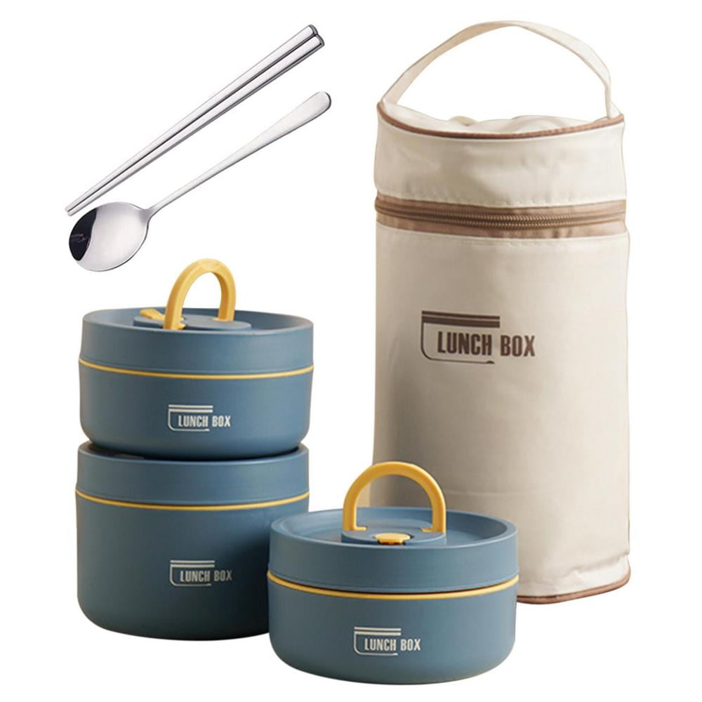 Thermal Lunch Box | Home Stackable Stainless Steel Compartment Snack ...