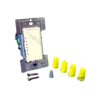 Leviton Trimatron Light Almond & White 600 W Rotary Dimmer Knob ...