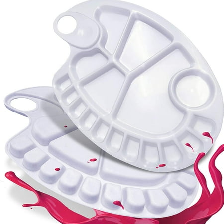 Plastic Professional Artist Paint Palettes Color Tray Portable Painting ...