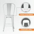 Dkelincs Metal Bar Stool Set Of 4, 24" Kitchen Stool Counter Height ...