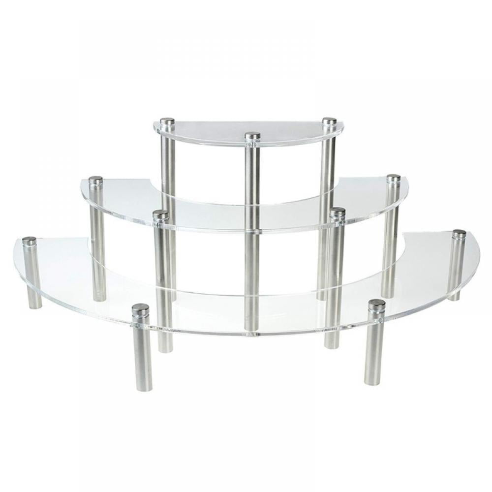 3-layer Acrylic Cake Display Rack Round Dessert Placard Cosmetic ...