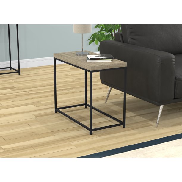 Safdie & Co. Accent Table-Dark Taupe/Black Metal - Walmart.com