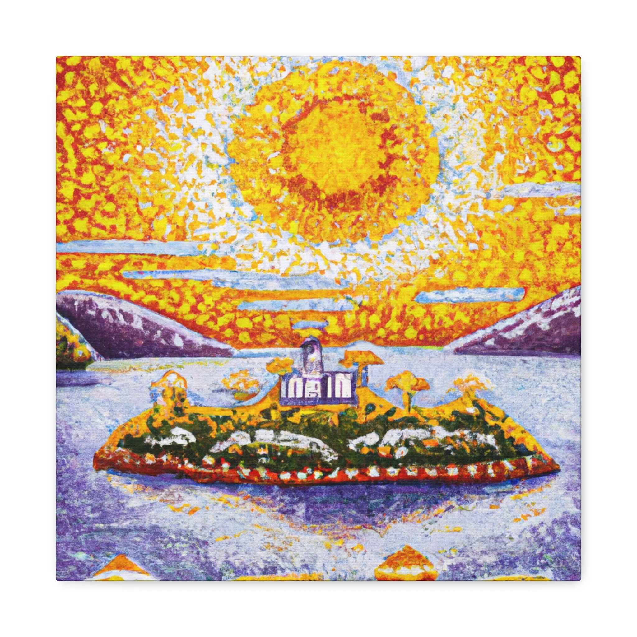 Archipelago Pointillism Scene - Canvas - Walmart.com