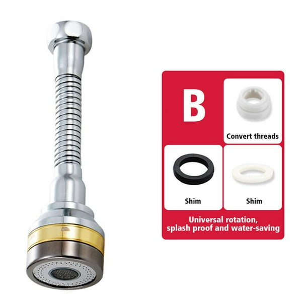 Material Water Tap Bubbler 360 Rotate Aerator Spout Nozzle Shower V8R0 ...