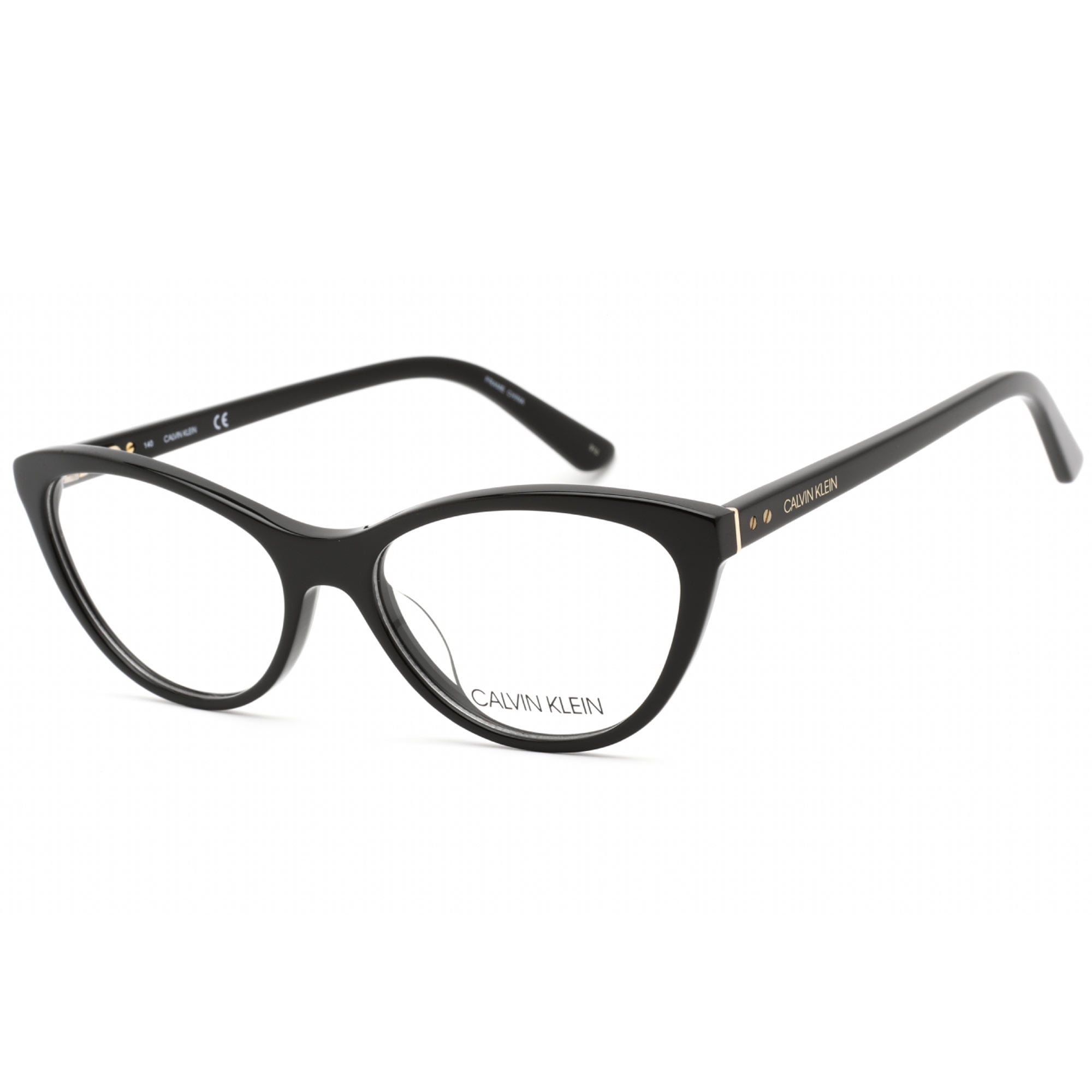 Calvin Klein CK20506 001 Women's Black Cat Eye Plastic Eyeglasses ...
