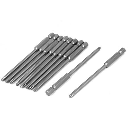 1/4" Hex Shank 100mm Long 4mm Tip PH2 Magnetic Phillips Screwdriver ...
