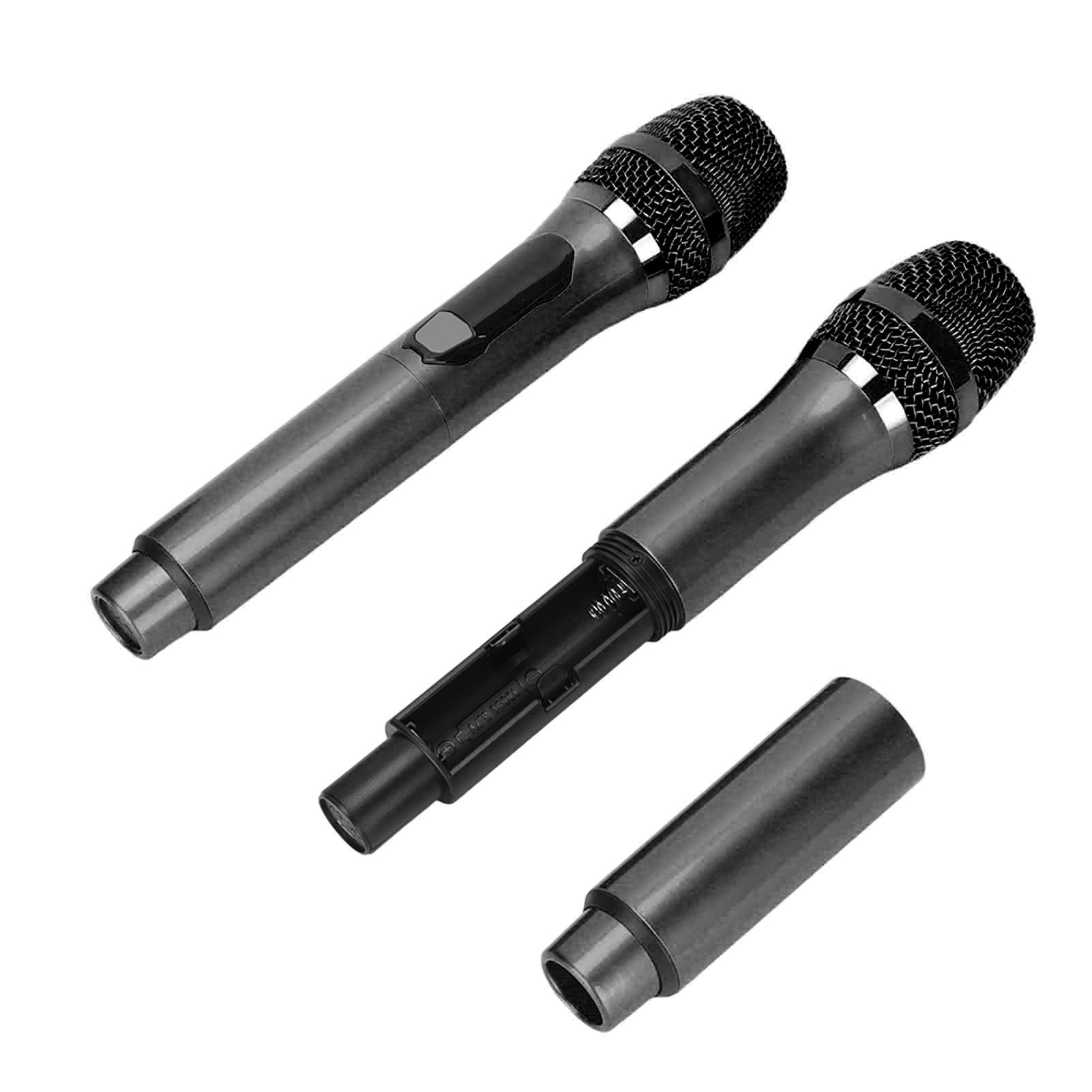 Handheld Microphone, Wireless Microphone LED Display For Home Black ...
