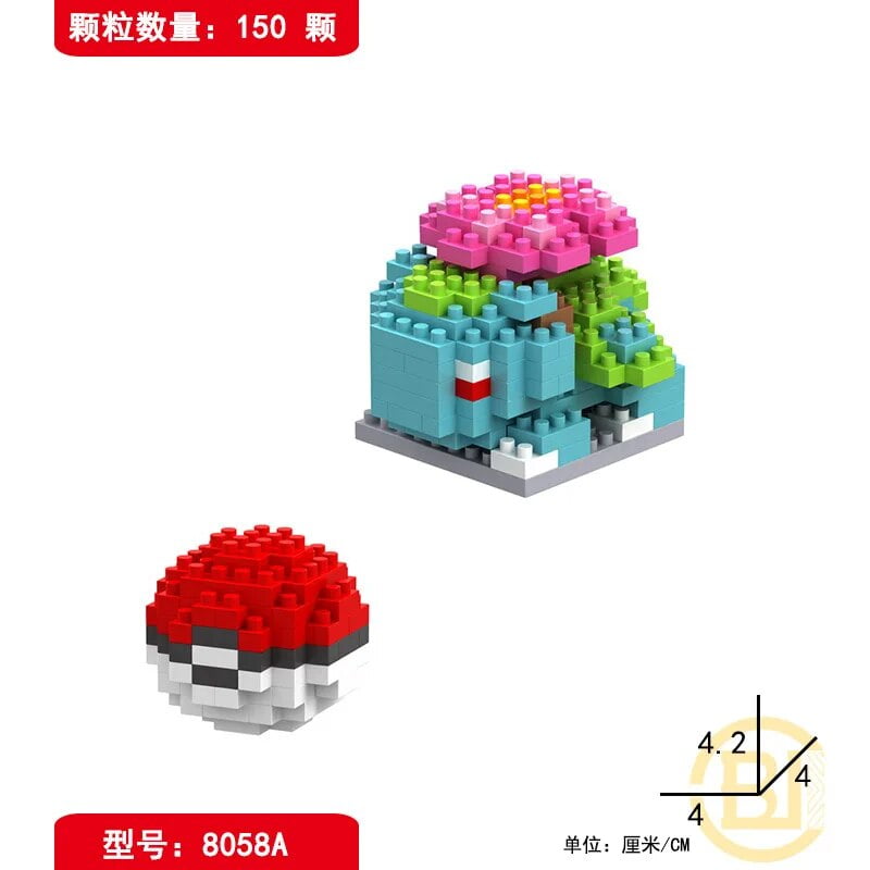 Pokemon Blocks Small Cartoon Mini Building Block Pikachu Charizard ...