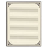 96 Sheets Fancy Vintage Lined Paper with Antique Border Design, Aged ...