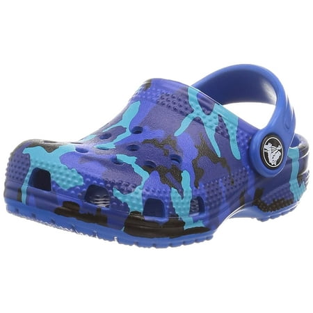 Crocs Kids Classic Printed Clog Bright Cobalt Croslite 9 US Infant ...