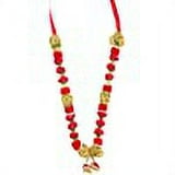Artificial Red Rose Flowers Ribbon Garland Haar Mala for Idol-Mala for ...