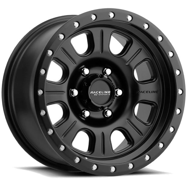 17" Inch Raceline 928B SL Monster 17x9 6x5.5" +0mm Matte Black Wheel ...