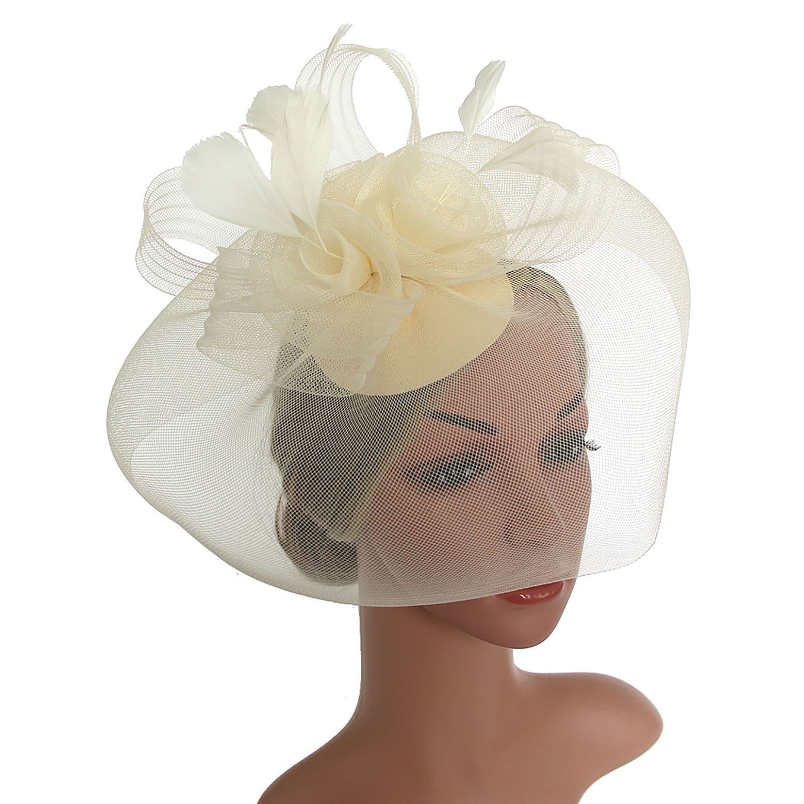 D-GROEE Fascinator Hat for Women,Tea Party Fascinator Hat Elegant ...