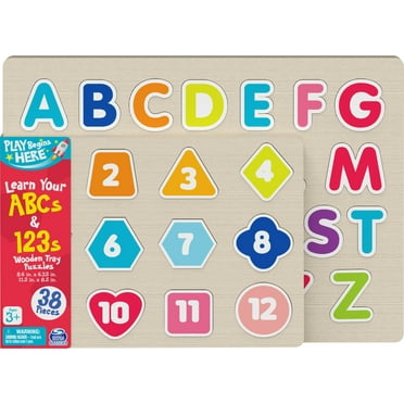 Spark. Create. Imagine. 3-D Wood Alphabet Puzzle Set, 26 Pieces ...
