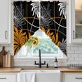 Bohemian Orange Floral Swag Curtain Valance for Windows, Modern ...