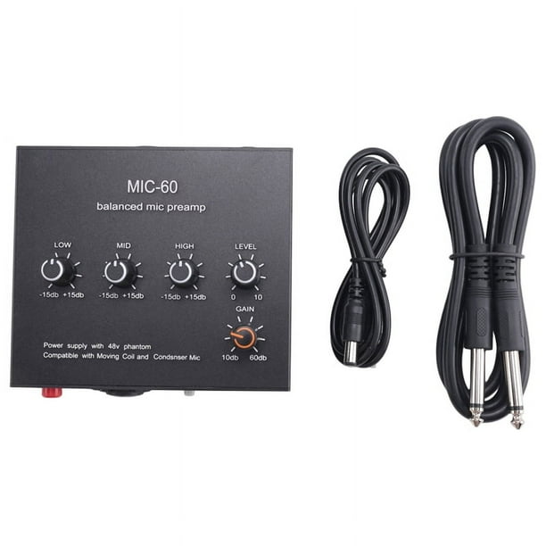 MIC-60 3-Band Equalizer Balanced Mic Preamp Microphone Preamplifier ...
