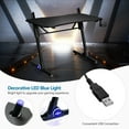 Gymax Gaming Computer Desk Height Adjustable w/ LED Light & Gaming ...