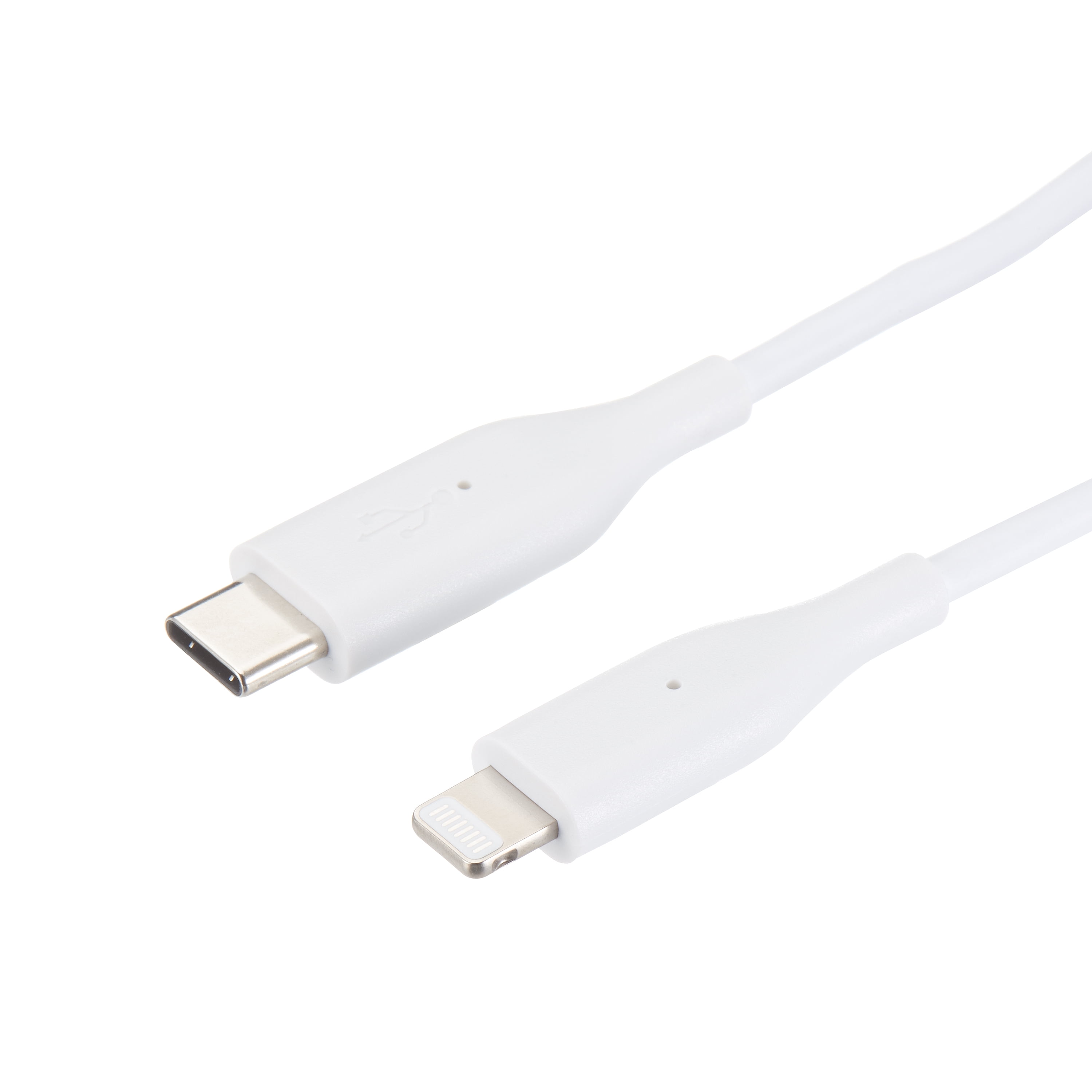 onn. White Lightning to USB-C Charging Cable, 3 Feet - Walmart.com