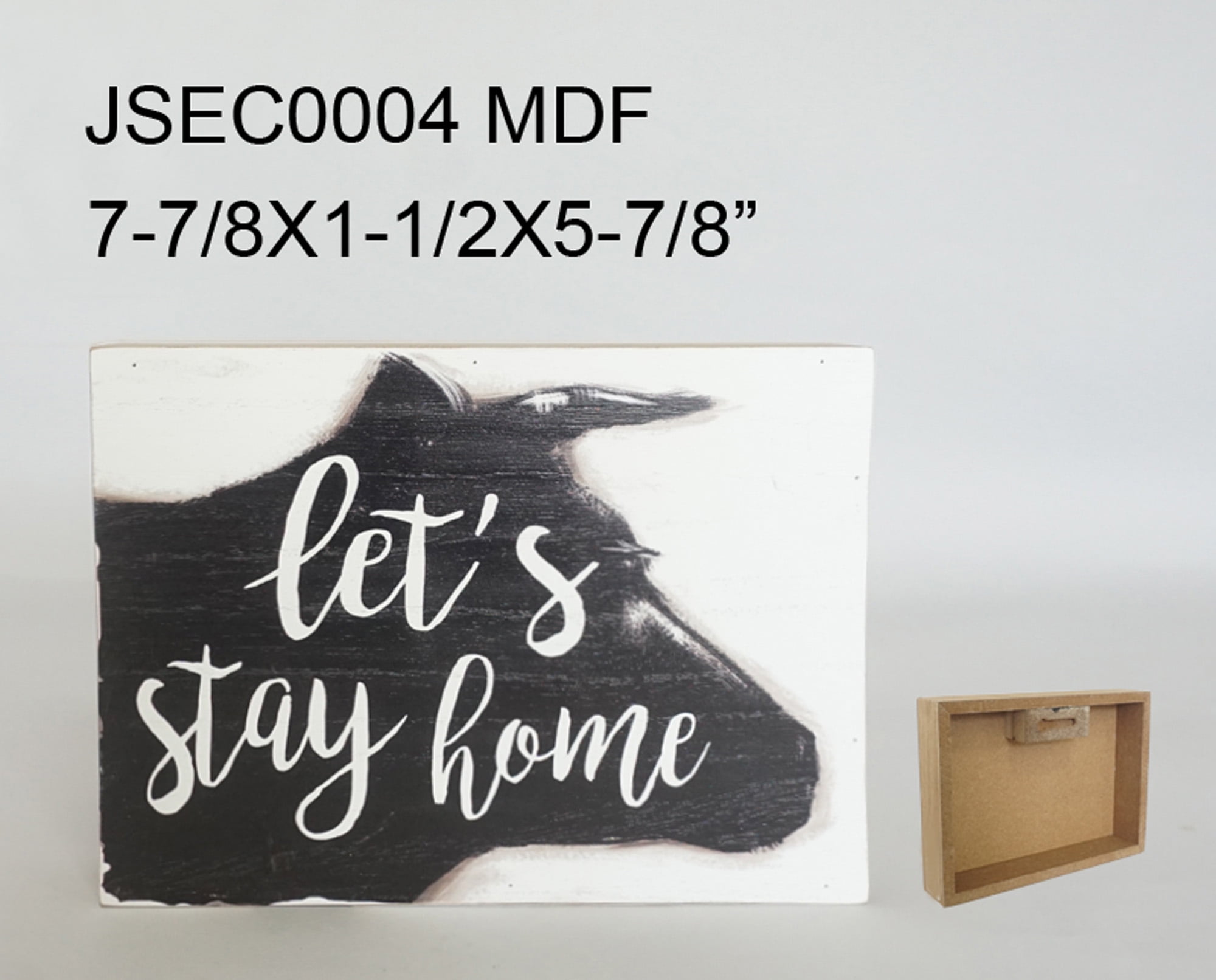 Contemporary Home Living 7.75" Black and White Rectangular Wooden ...