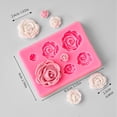Silicone Cake Molds, Ongmies Resin Rose Candle Mold, 3D Rose Flower ...