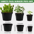 4/6/8 Inch Black Plant Nursery Pots, 15 Pack, Thickened Plastic with ...