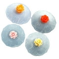 HEMOTON 4pcs Dustproof Rose Design Mug Covers Leak-proof Silicone Cup ...