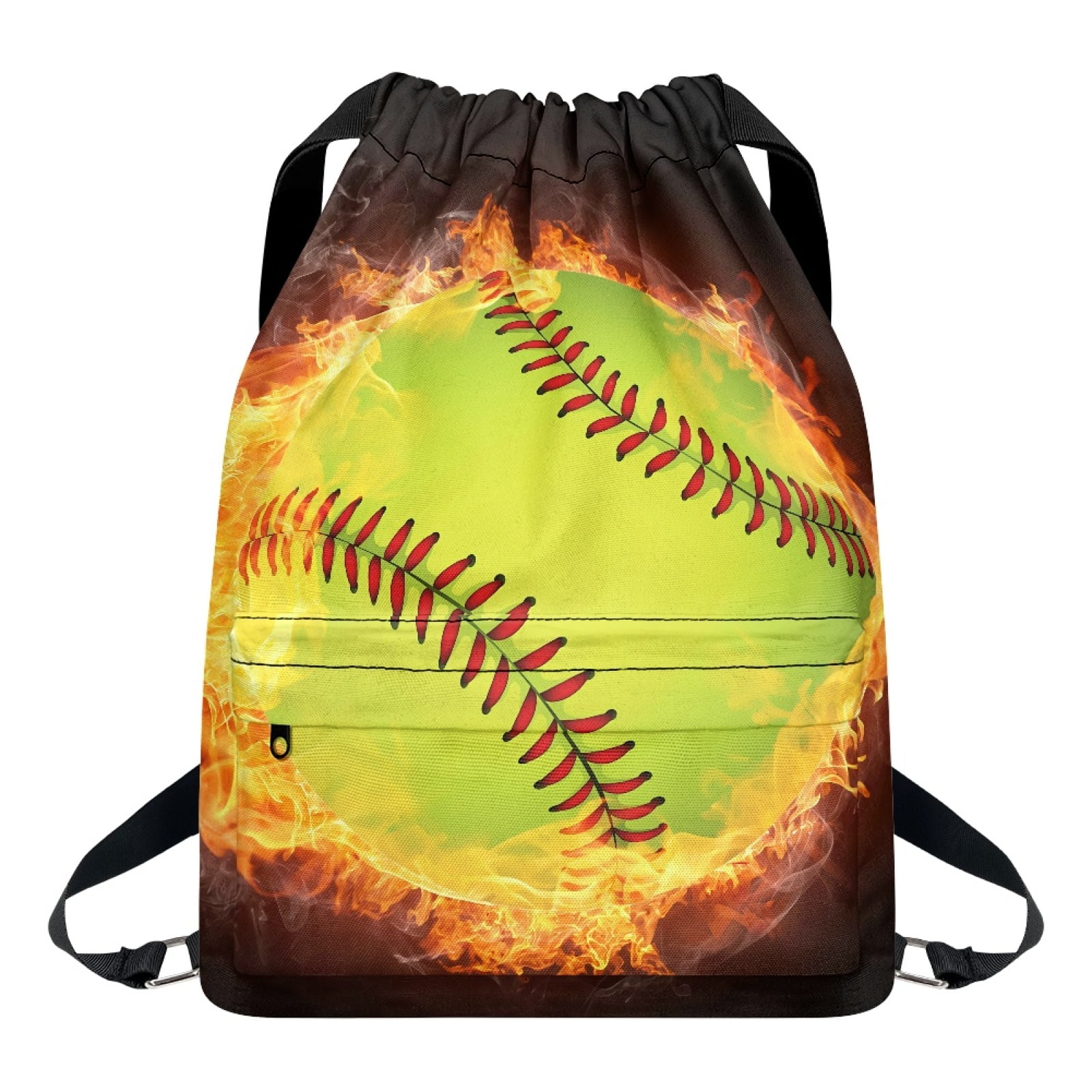 Xoenoiee Softball Water Print Drawstring Backpack for Men Women ...