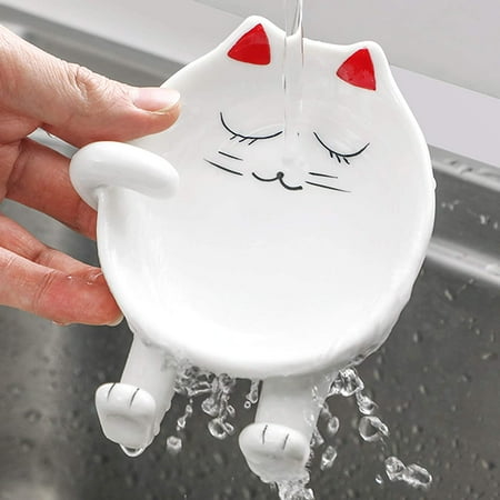 Ceramic Cat Spoon Rest, Stove Cute Spoon Rest, Cat Kitchen Accessories ...