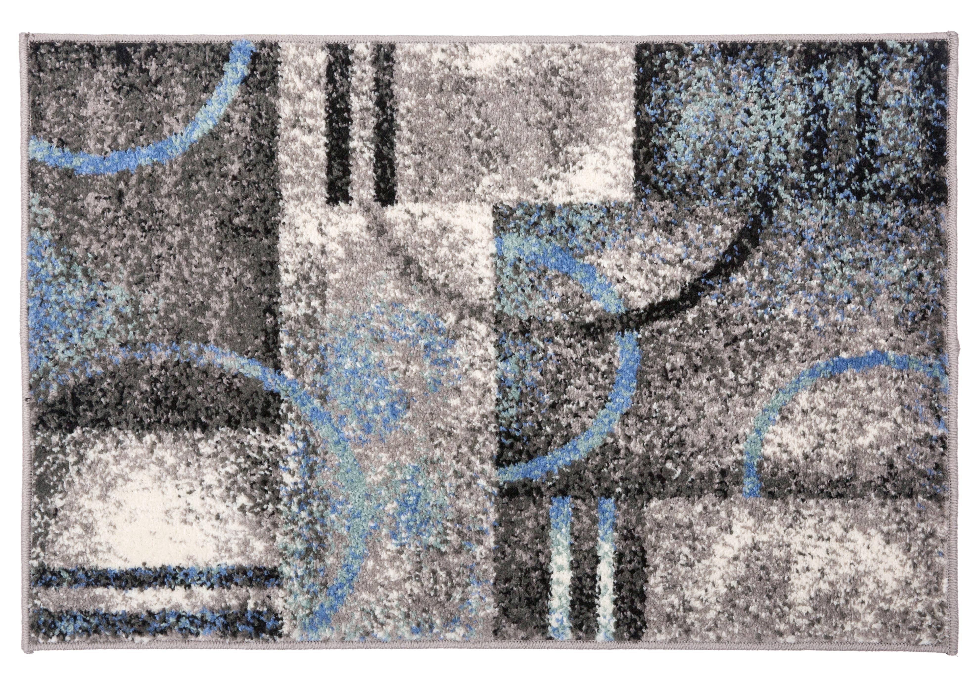 Modern Geometric Circles Rug 2' x 3' Gray - Walmart.com