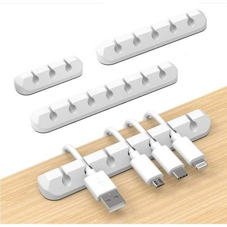 Office Cable Organizer Clips - Set of 3 - Silicone Cable Tidy Fixed ...