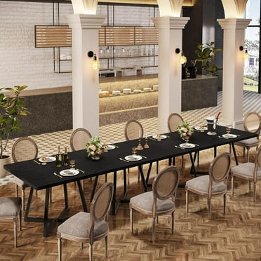 Tribesigns 63" Dining Room Table for 4-6, Wood Rustic Dinner Table for ...