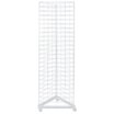 SSWBasics White Triangle Slat Grid Tower with Base & Casters Grid Wall ...