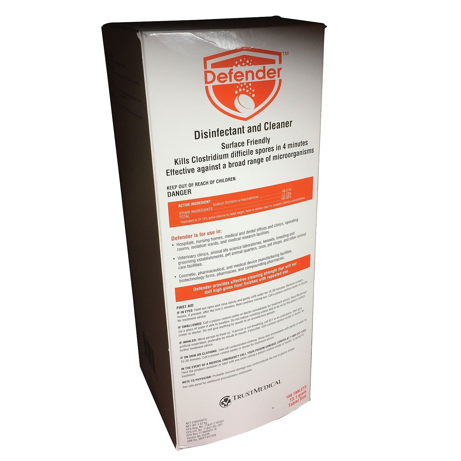 Defender Sanitizer & Cleaner Tablet 13.1 Gram Tablet MDCT447338 ...