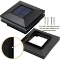 MAGGIFT 15 Lumens Solar Powered Post Light, Black, Fits 4x4, 5x5, 6x6 ...