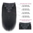 Kinky Straight Clip In Hair Extensions for Black Women Real Human Hair ...