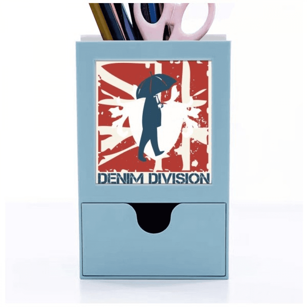 Red Blue Man Umbrella Pattern Graffiti Street Desk Supplies Organizer ...