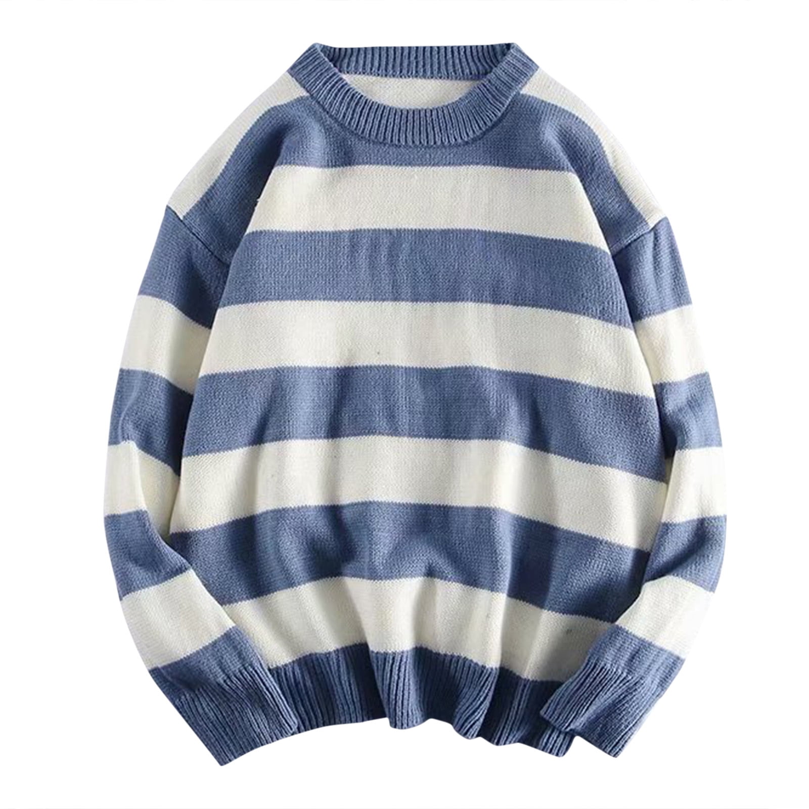 labakihah winter coats for men men's casual stripe rip sleeve sweater ...