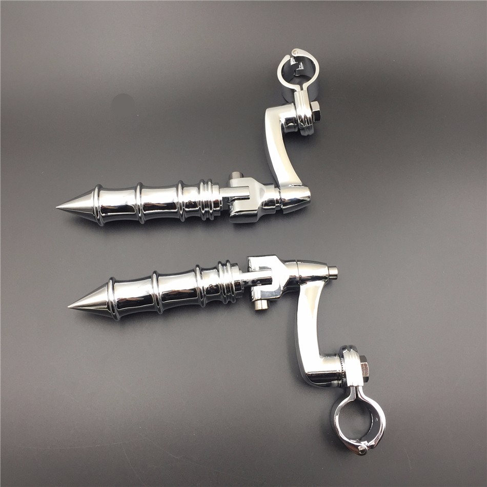 HTT-MOTOR Chrome 360 Adjustable Peg Mounting Kit Foot Peg For Honda ...