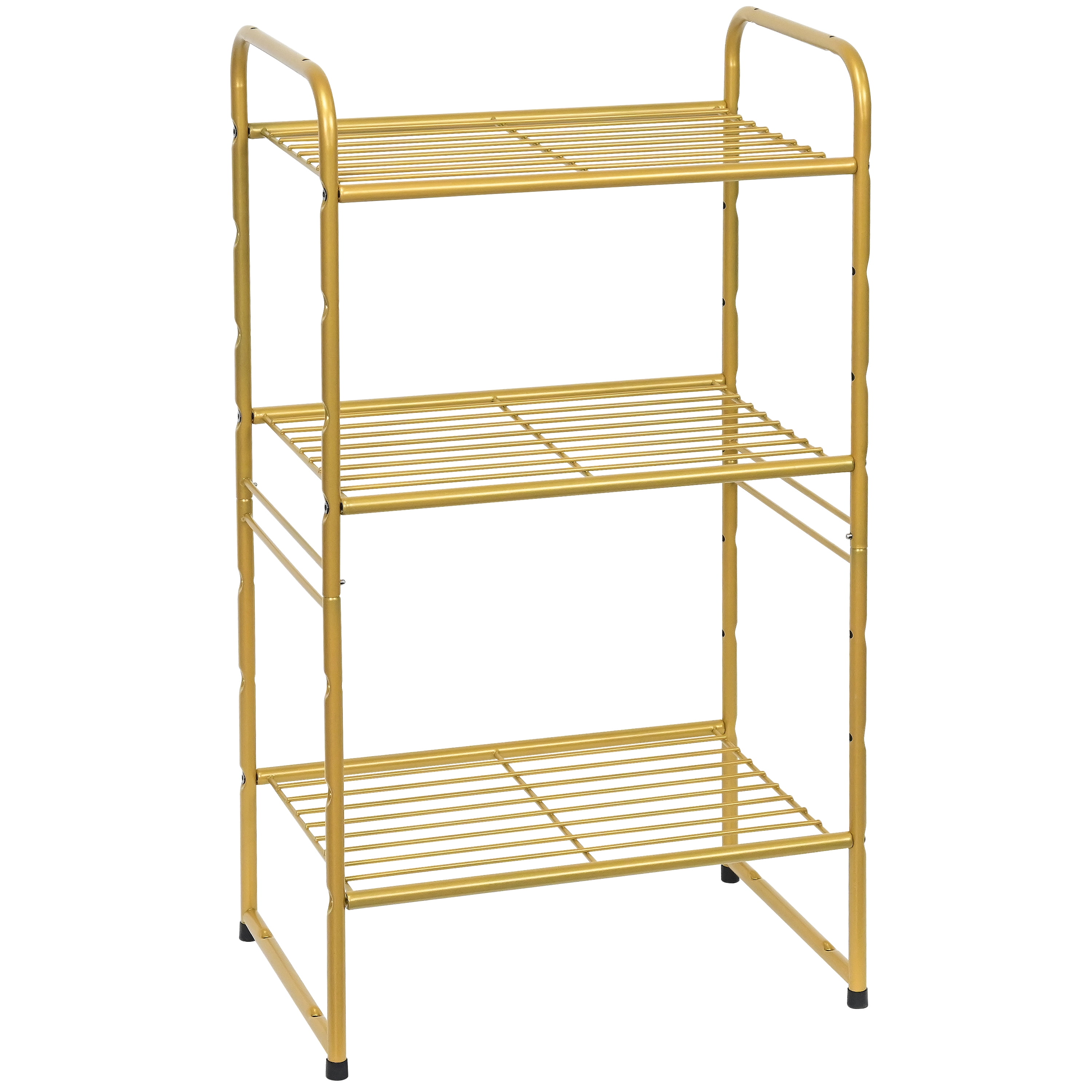 3-Tier Kitchen Storage Shelf Heavy Duty Storage Stand Adjustable Shelf ...