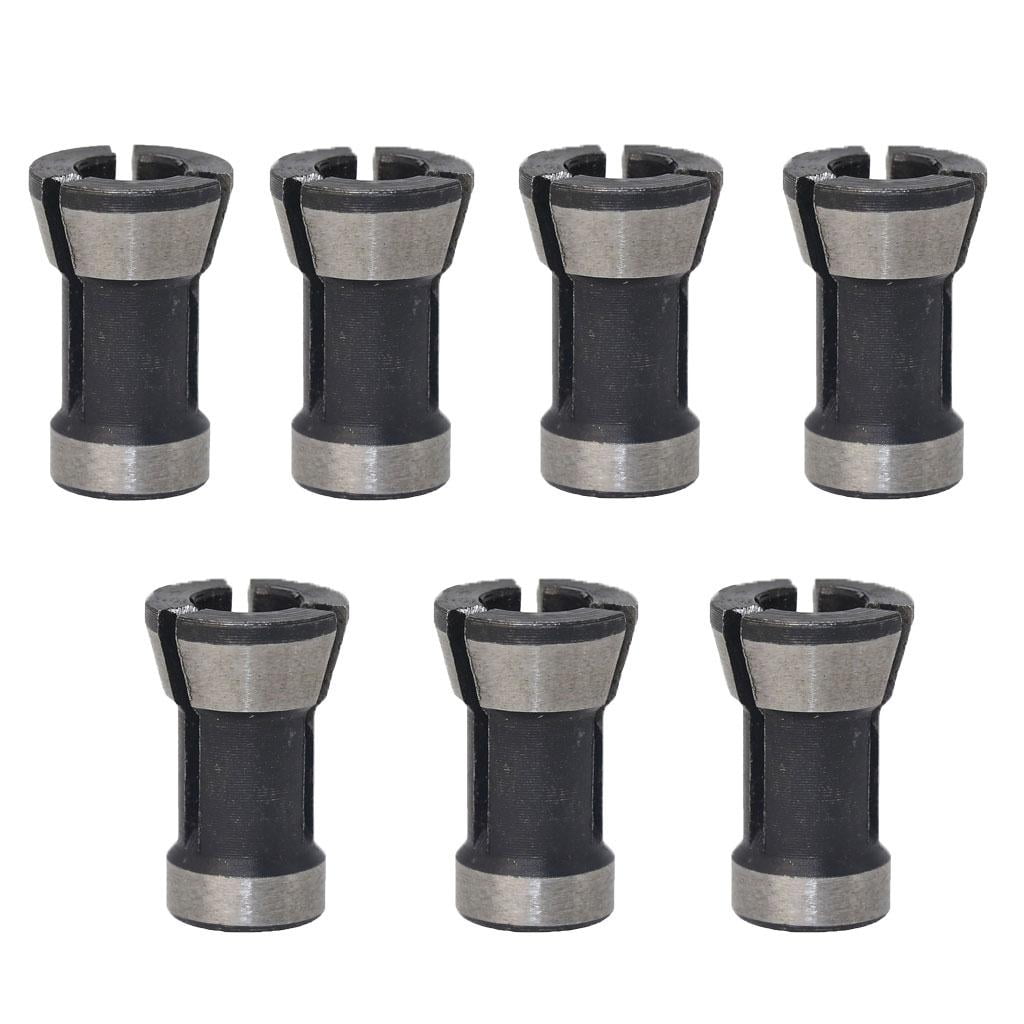 7 Set Woodworking Bit Chuck Collet Adapter Split Bushing Milling Cutter ...