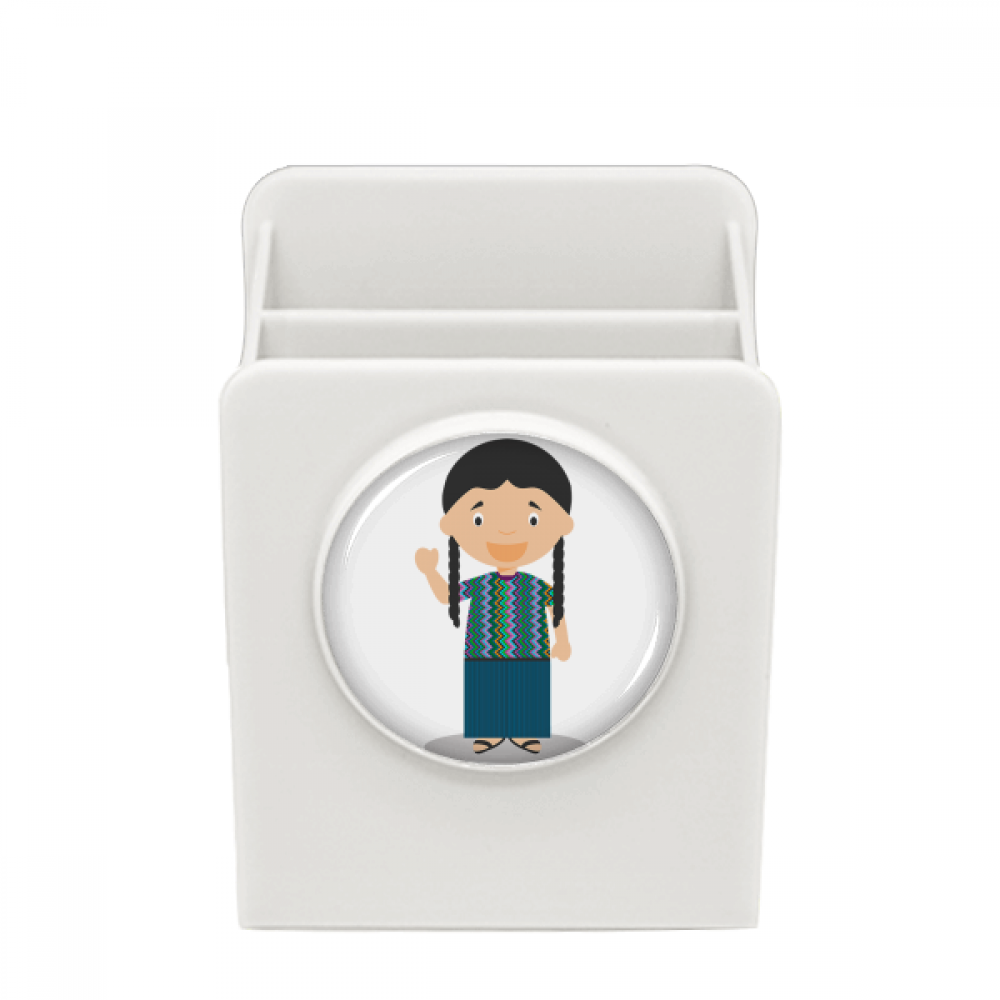 Long Pigtail Guatemala Cartoon Desk Pencil Holder Cup Pen Organizer ...