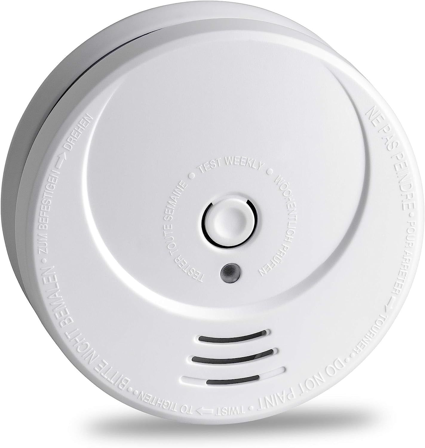 Detector de humo fotoeléctrico Alarma contra incendios con batería de ...