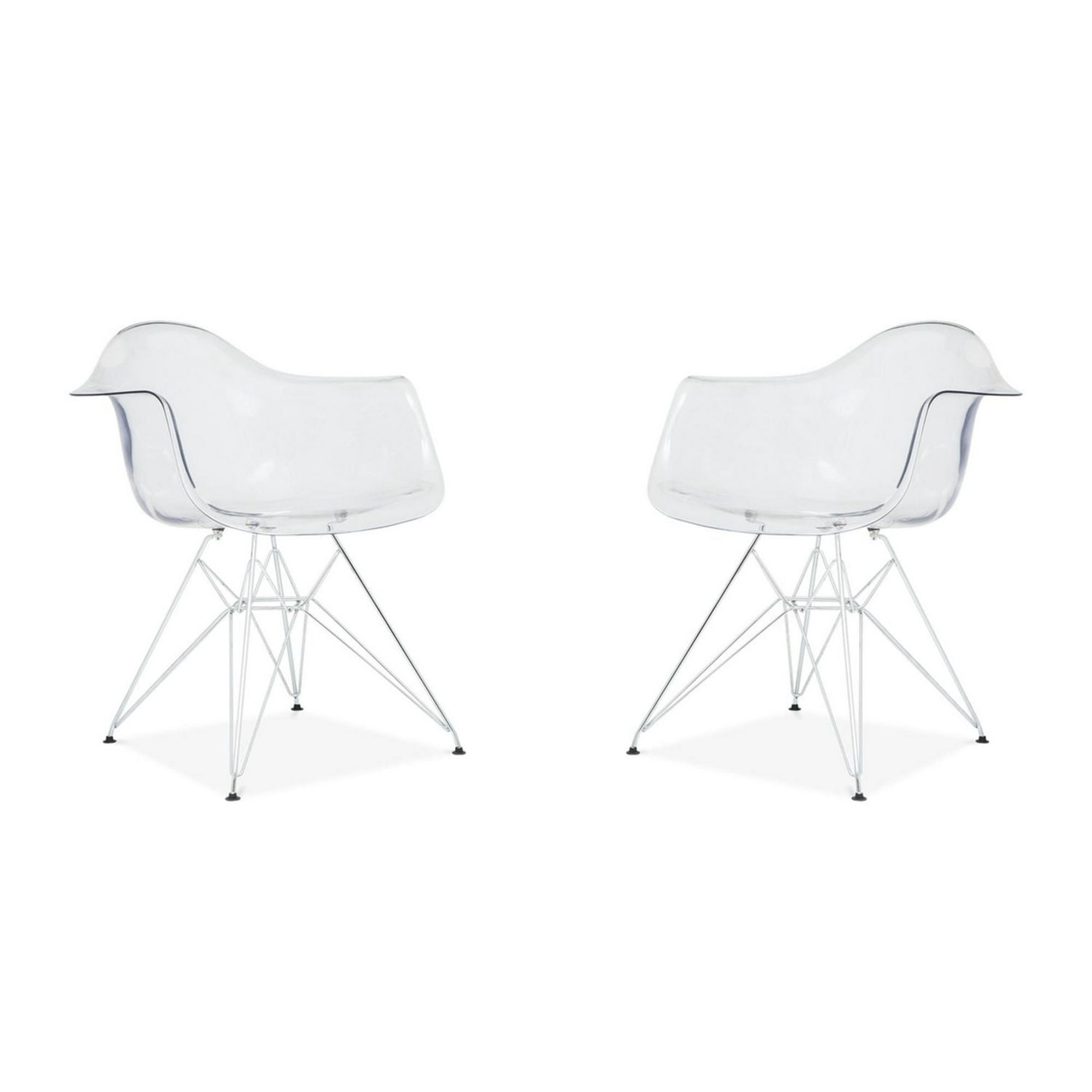 Click here for Heavenly Collection Clear & Chrome Bucket Chair prices