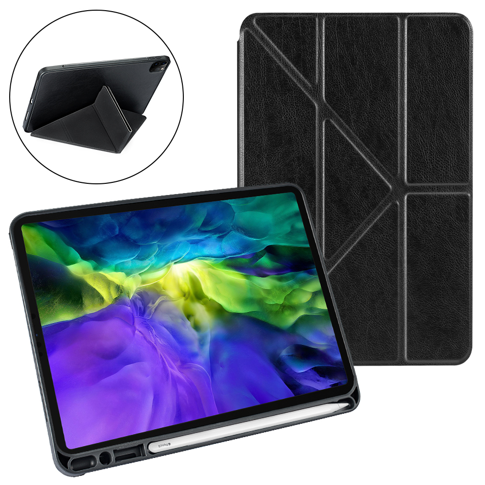 Case For iPad Pro 11 Inch 2020 Tri-Fold Stand PU Leather Folio Tablet ...