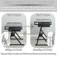 Infirleo Glass Drafting Table with Stool, Height Adjustable Drawing ...