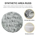 PRAETER Fluffy Colorful Shag Round Area Rug Plush Carpet for Kids Girls ...