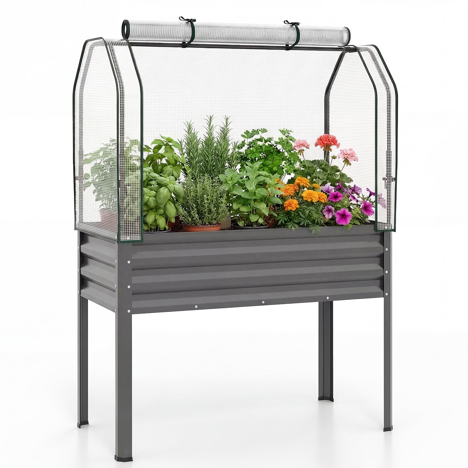Click here for Costway 1 Pcs Galvanized Raised Garden Bed With Le... prices